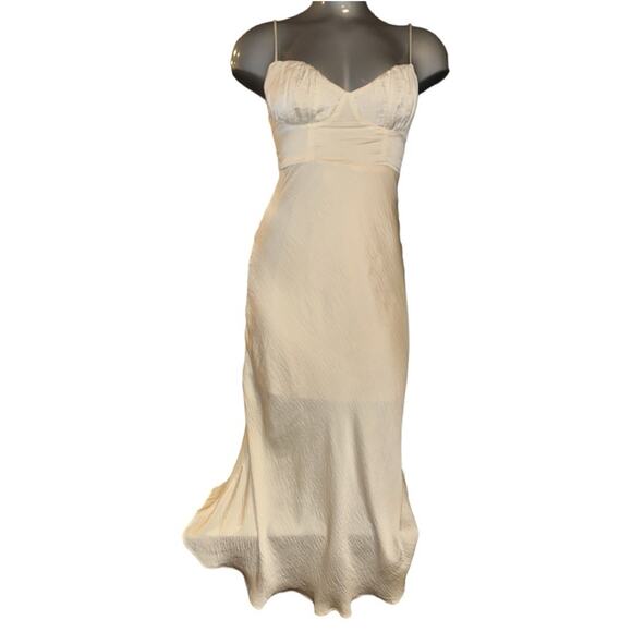 Petal & Pup | Dresses | Petal Pup Corset Top Satin Slip Midi Dress Size ...